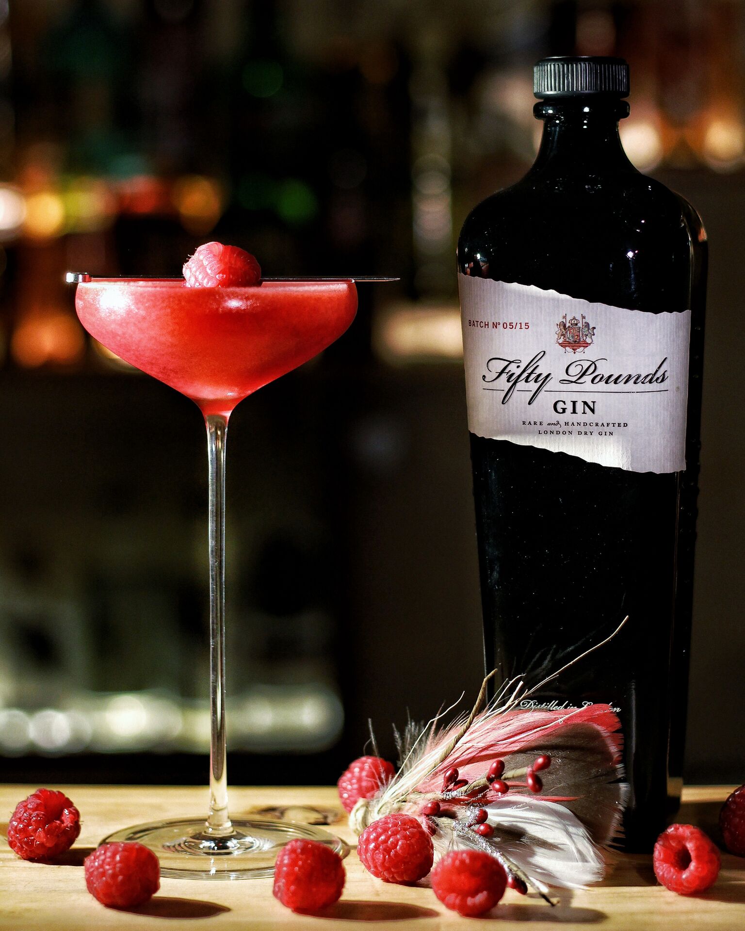 Raspberry Breakfast Martini – Fifty Pounds Gin.